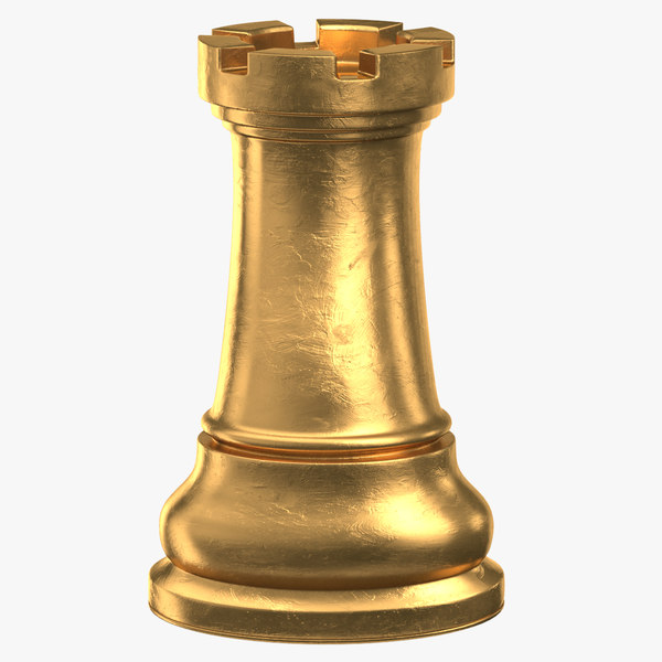 Chess Piece 02 Rook Gold 3D 모델 - TurboSquid 1598586