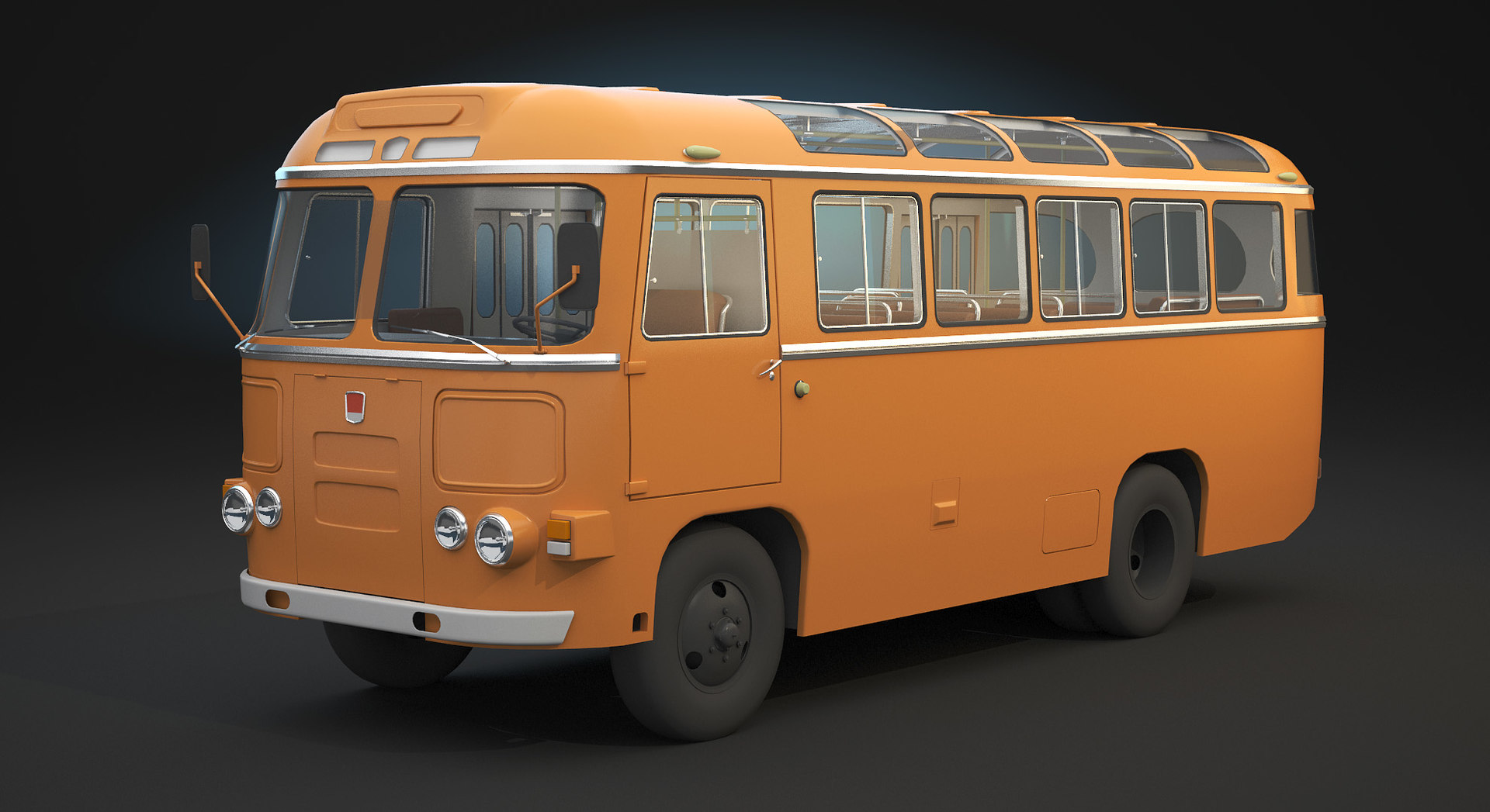 3D mid-poly bus paz-672 model - TurboSquid 1598769