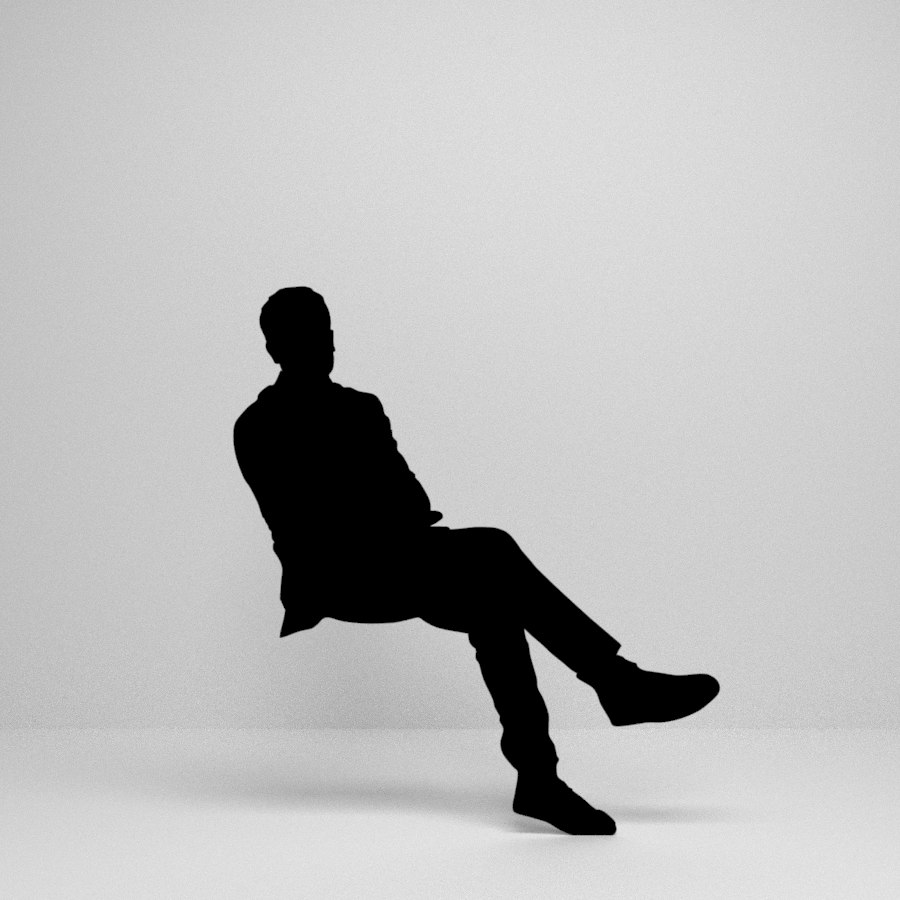 3D sitting silhouette model - TurboSquid 1598794