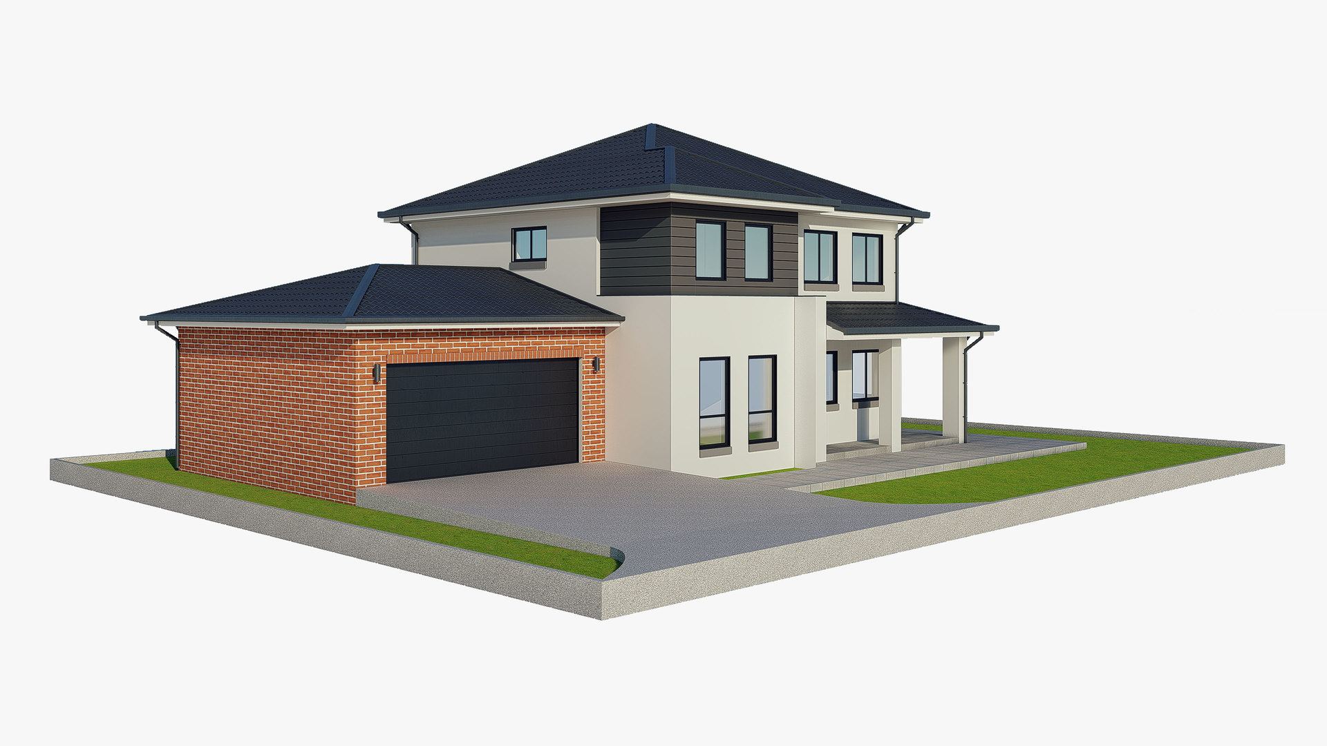 Single family house 2 3D model - TurboSquid 1598791