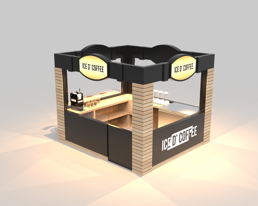 3D model coffee booth - TurboSquid 1599050