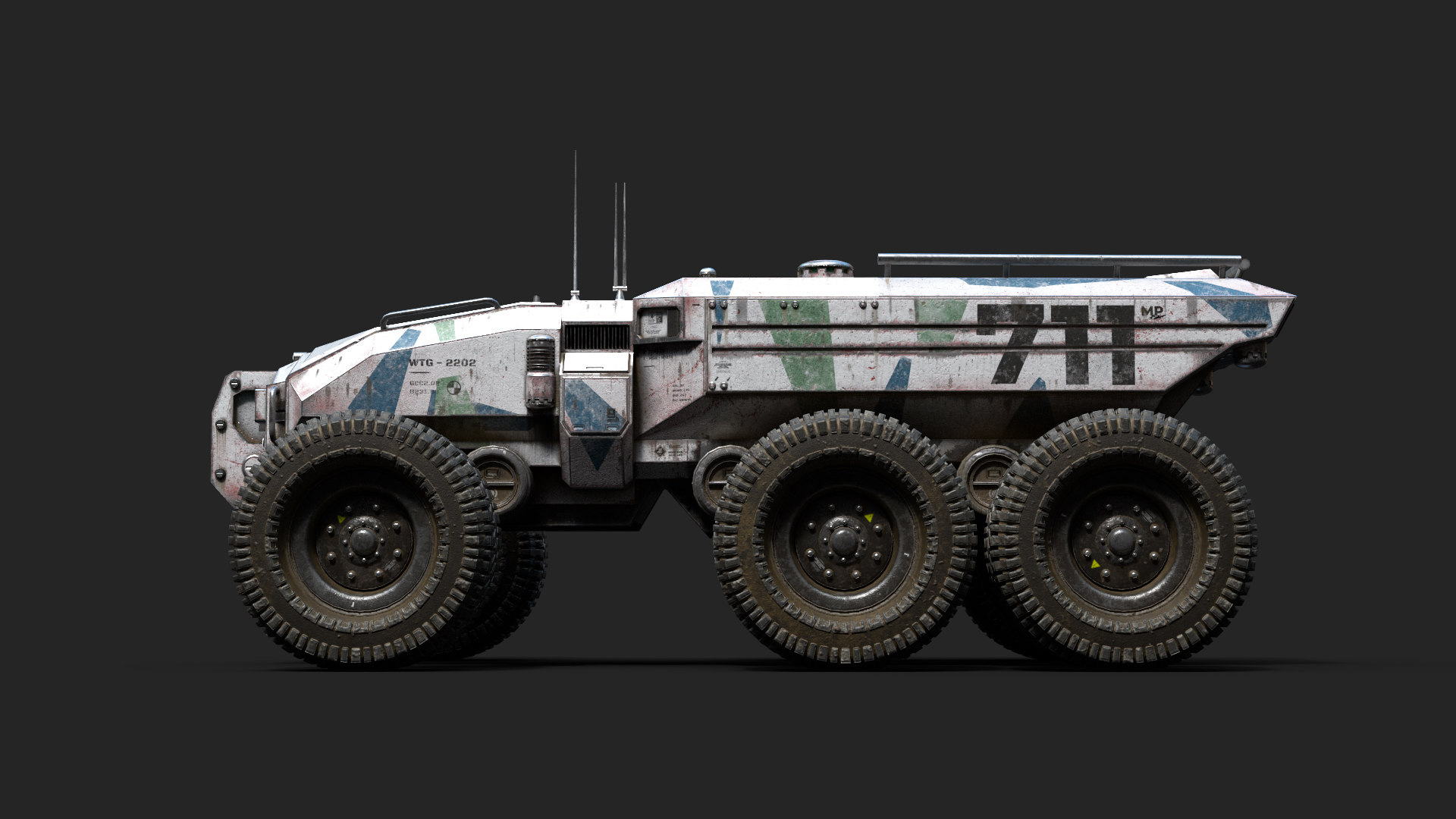 Technical vehicle transporter 3D model - TurboSquid 1599173