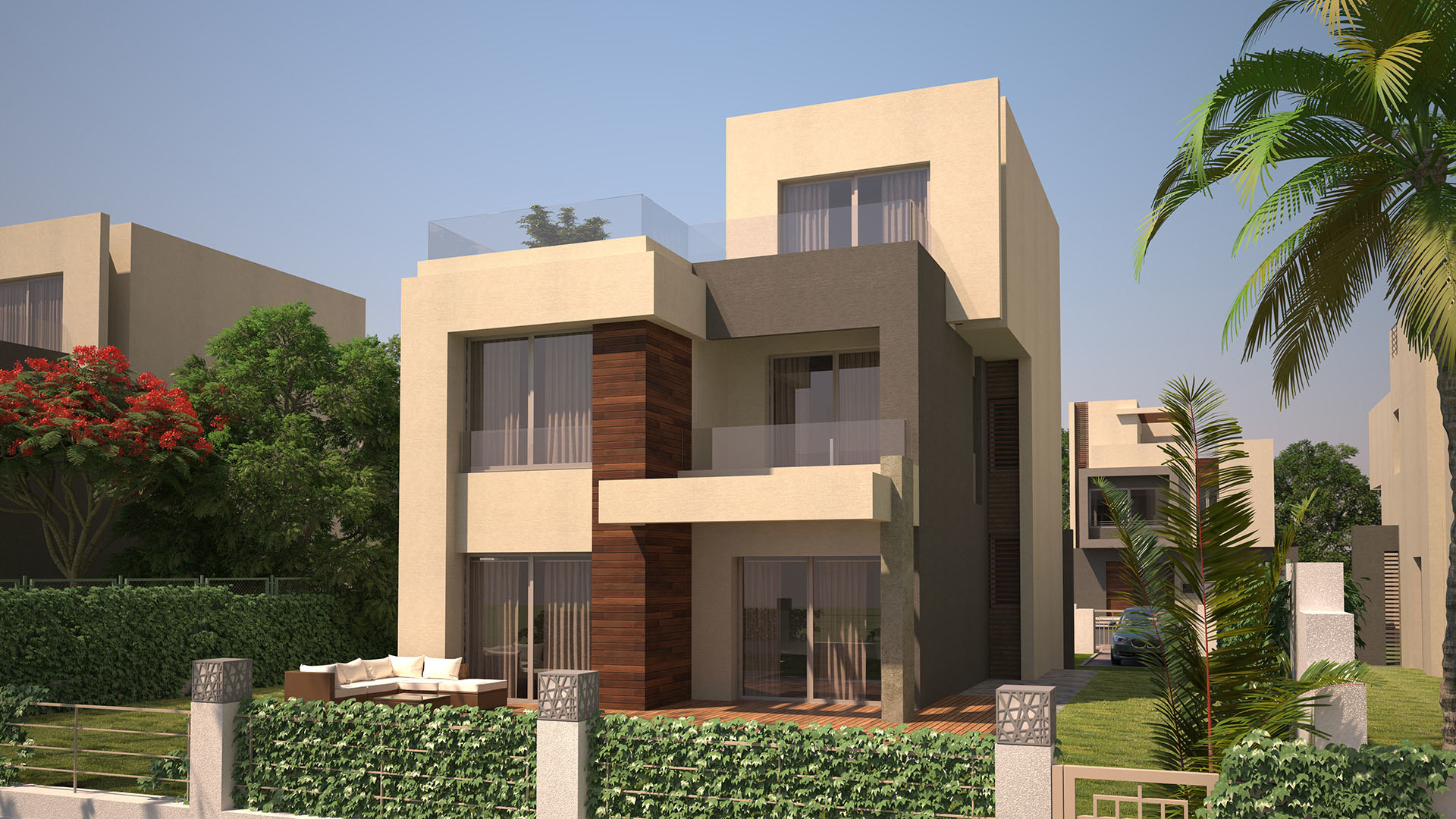 Modern villa 3D model - TurboSquid 1599672