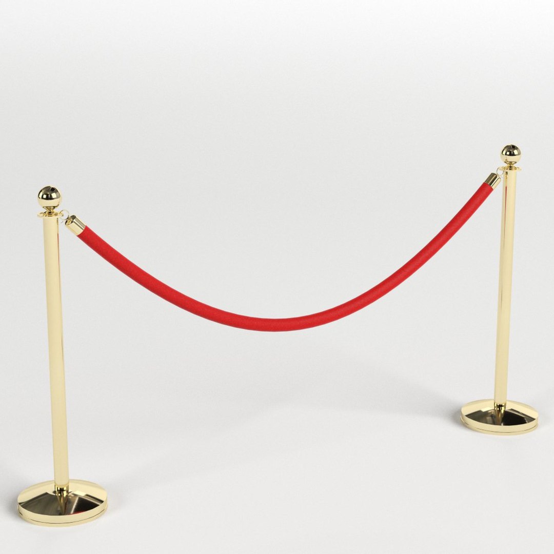 Red velvet rope model - TurboSquid 1300595