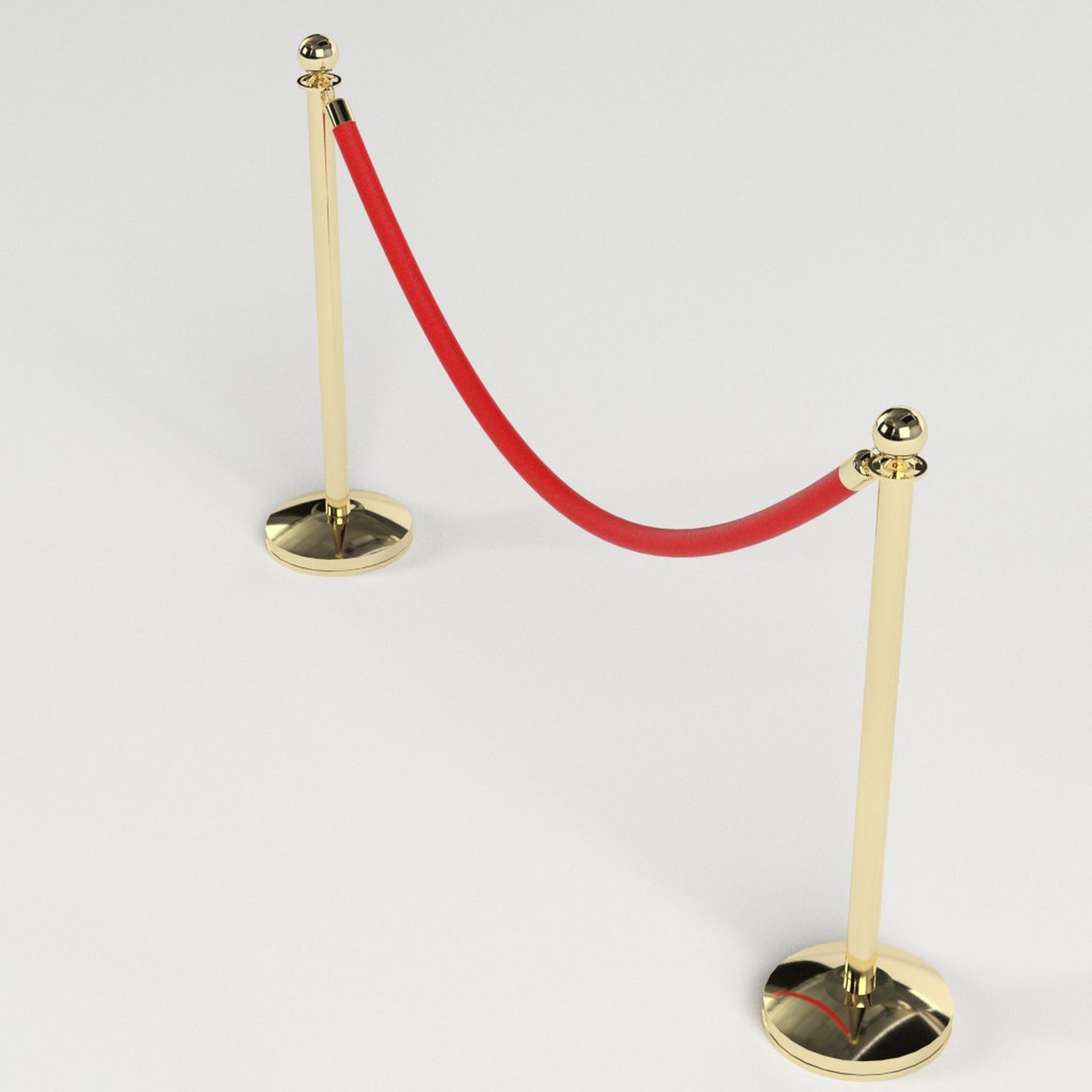 Red velvet rope model - TurboSquid 1300595