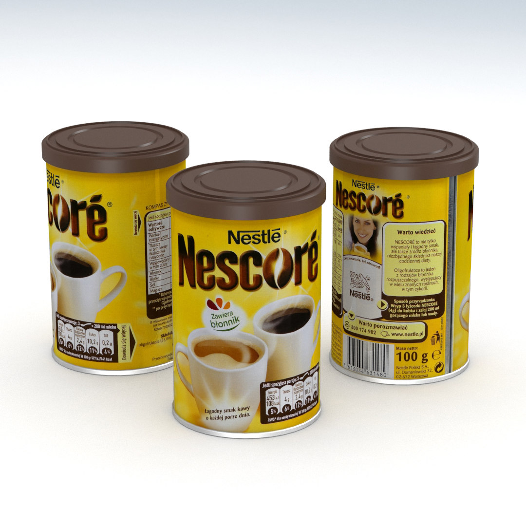 modelo 3d Nestlé Nescore 100g Lata 2020 - TurboSquid 1599357