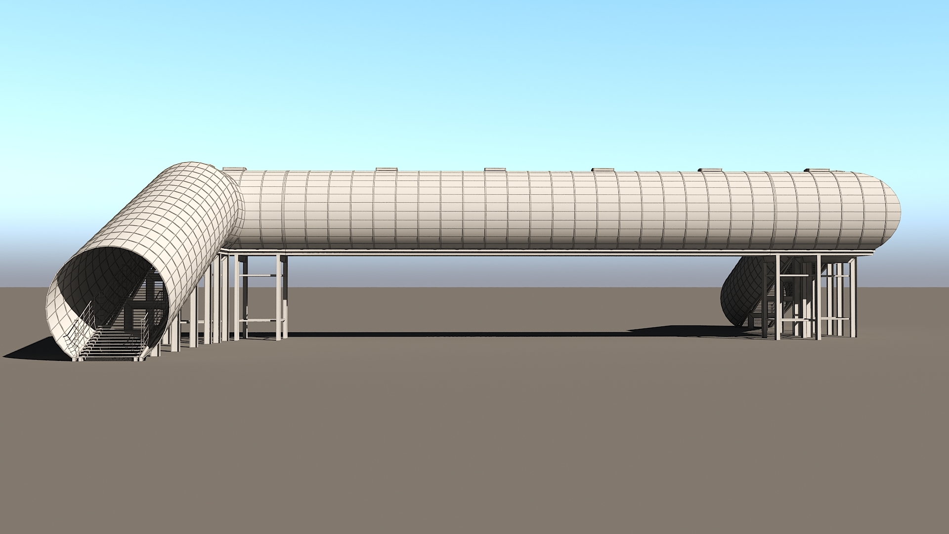 3D model road transition exterior architecture - TurboSquid 1599862