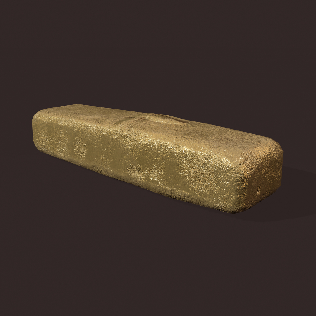 3D gold ingot small - TurboSquid 1600025