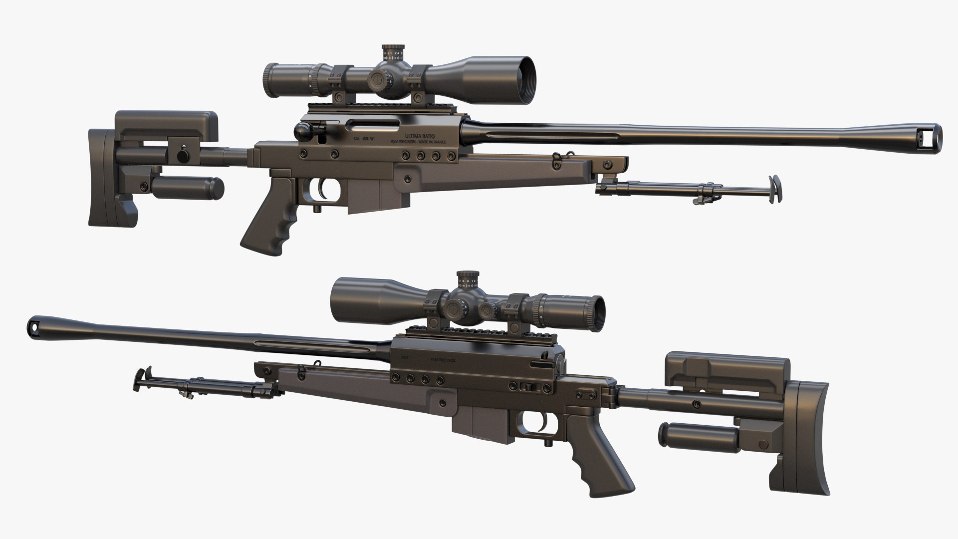 3D sniper rifle pgm ultima model - TurboSquid 1600146