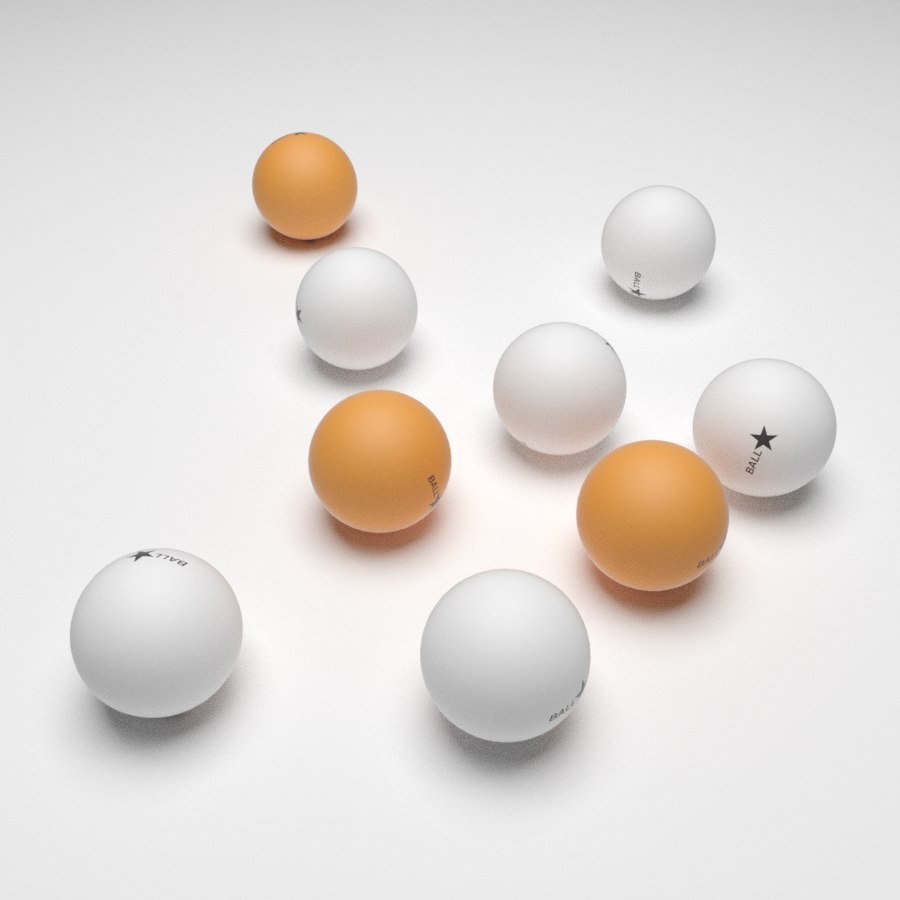 Ping pong balls model - TurboSquid 1600152