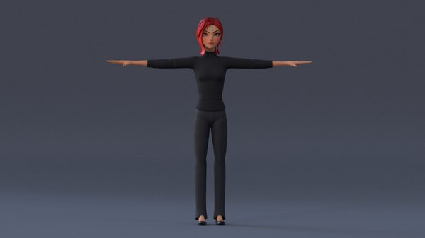 3D violet cartoon character - TurboSquid 1601034