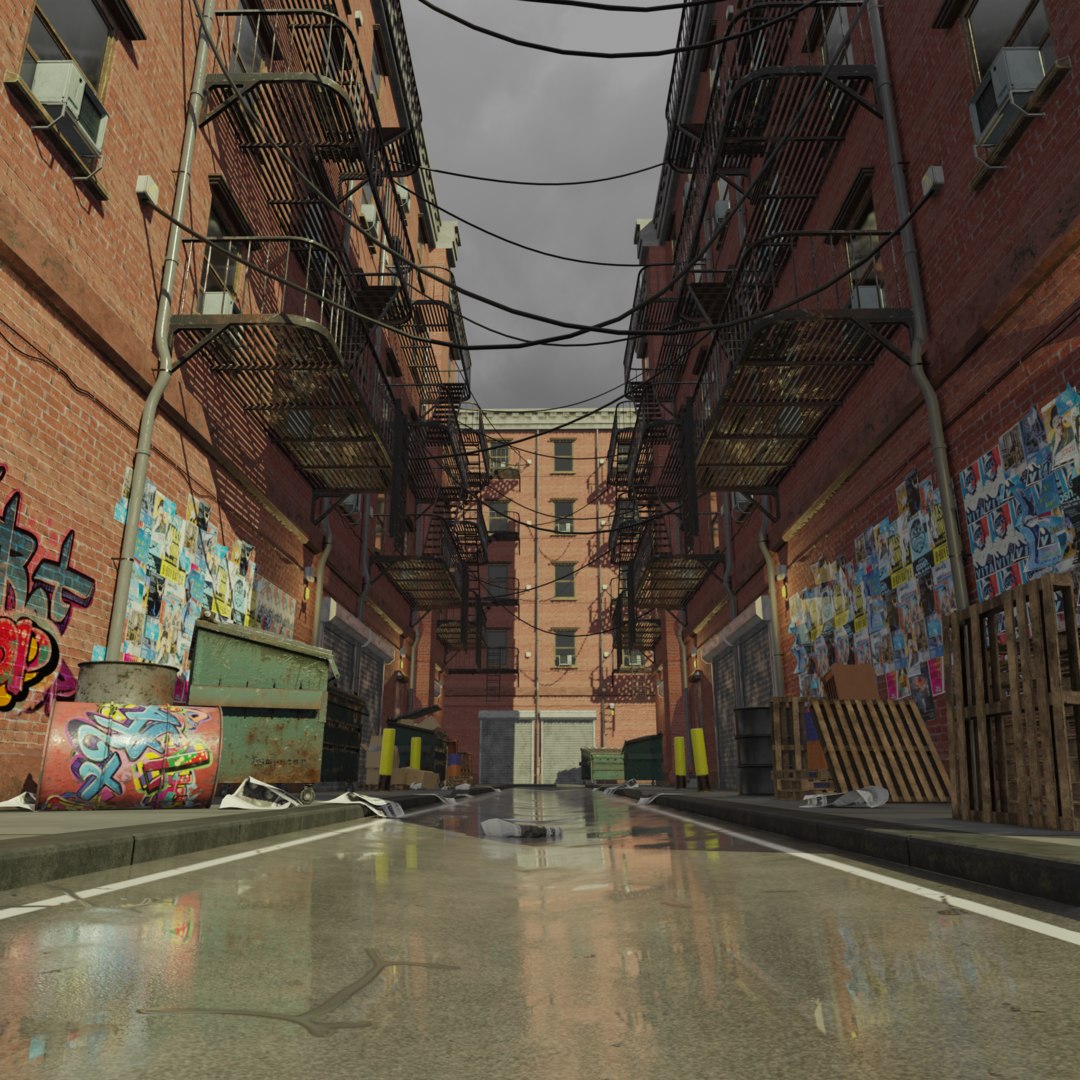 New York Street Alley Modules 3D 모델 - TurboSquid 1600741