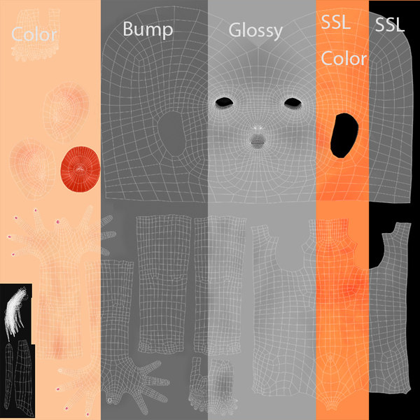 3D violet cartoon character - TurboSquid 1601034