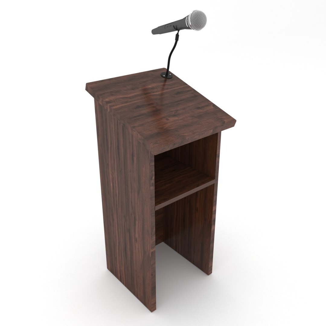 3D podium microphone - TurboSquid 1600895