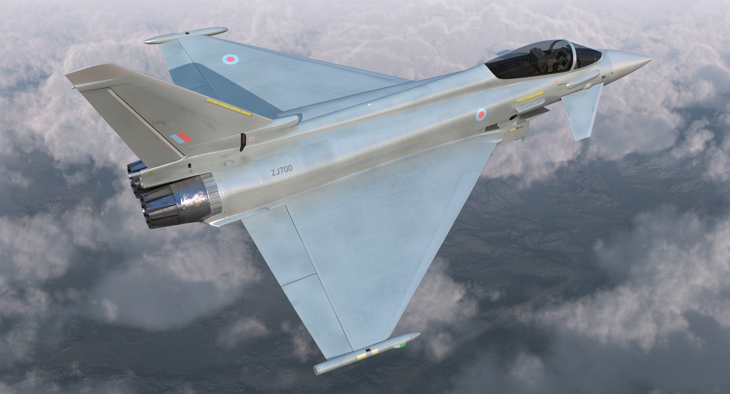 3d model fighter eurofighter typhoon