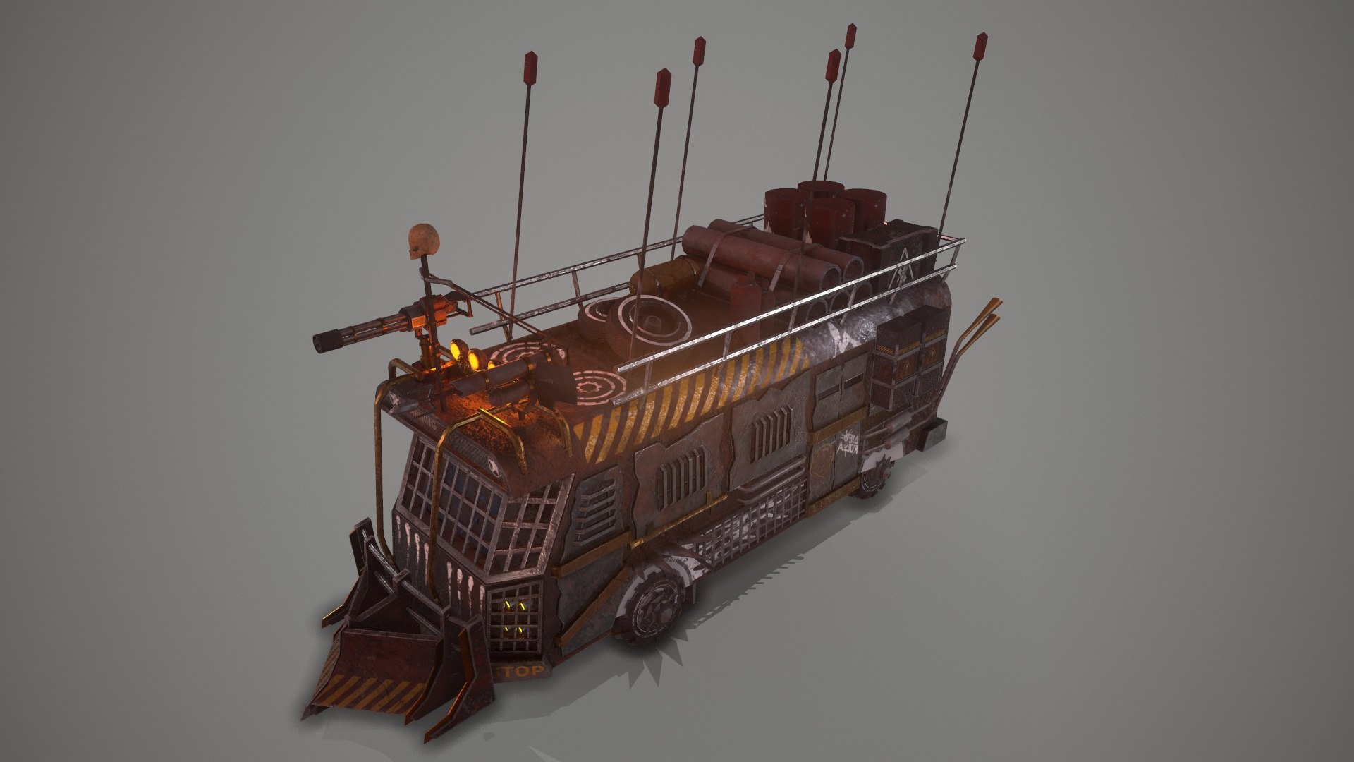 Battle bus 3D model - TurboSquid 1601089