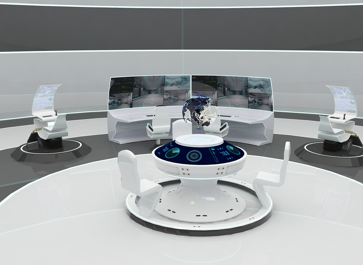 Futuristic command 3D - TurboSquid 1601366