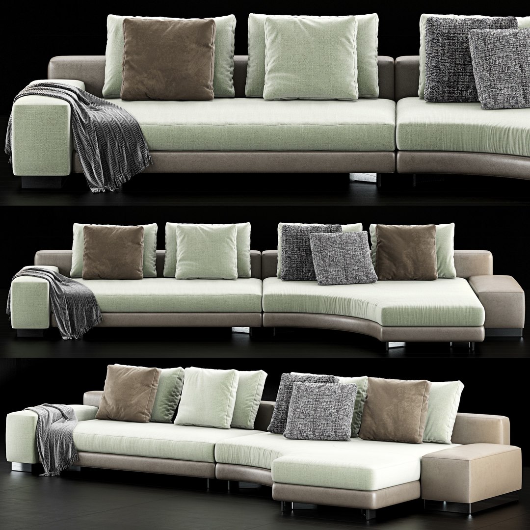 Minotti daniels sofa model - TurboSquid 1602750