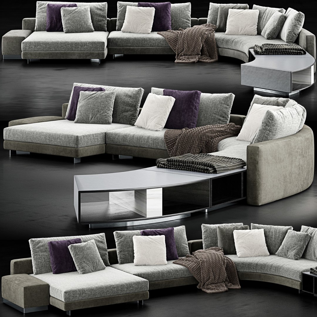 3D model minotti daniels sofa - TurboSquid 1602768