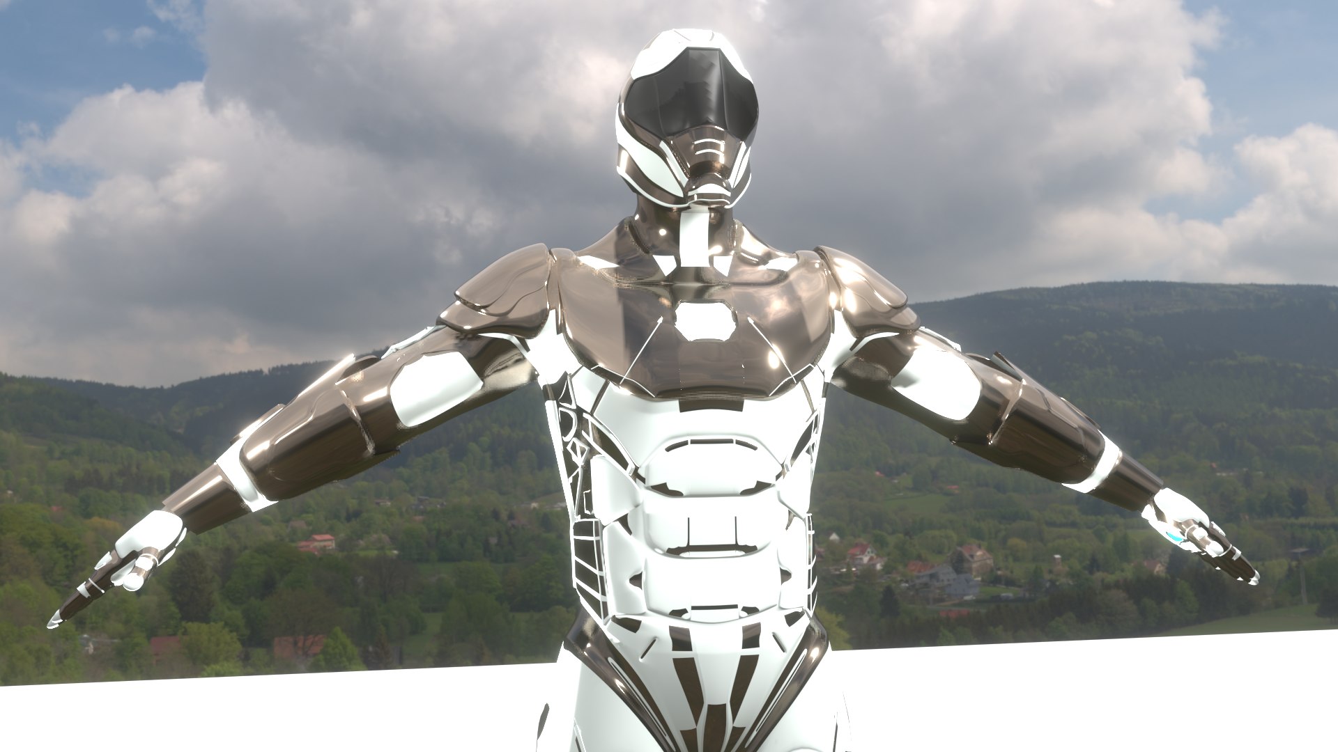 Cyborg armor suit model - TurboSquid 1601533