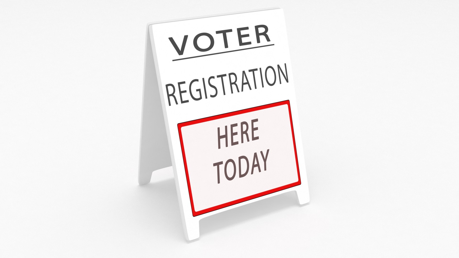 Voting sign board 3D - TurboSquid 1601539