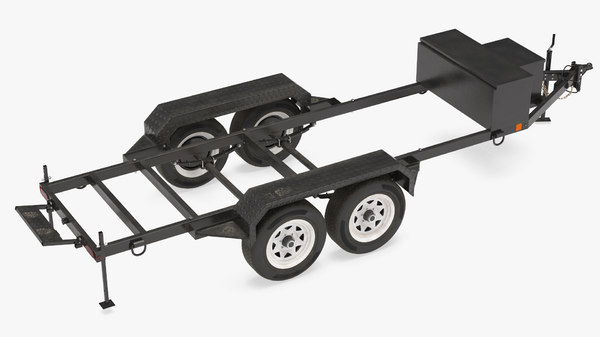 modèle 3D de Heavy Duty 4 Wheel Trailer Rigged - TurboSquid 1601679