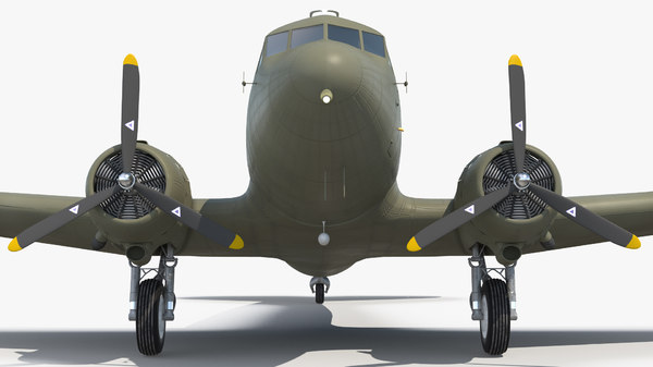 Vintage military cargo plane 3D model - TurboSquid 1601688