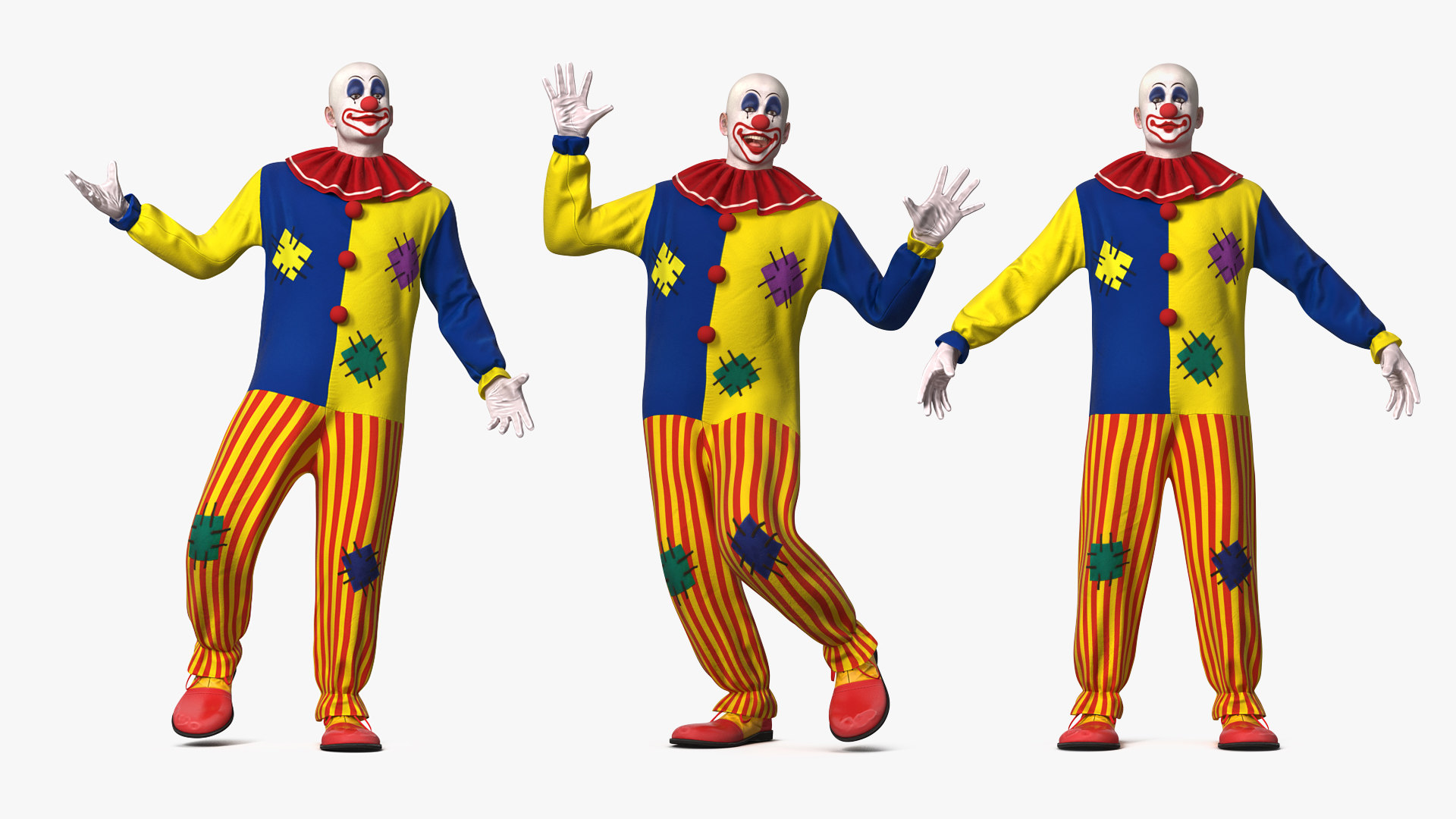 3D bald clown rigged model - TurboSquid 1602453