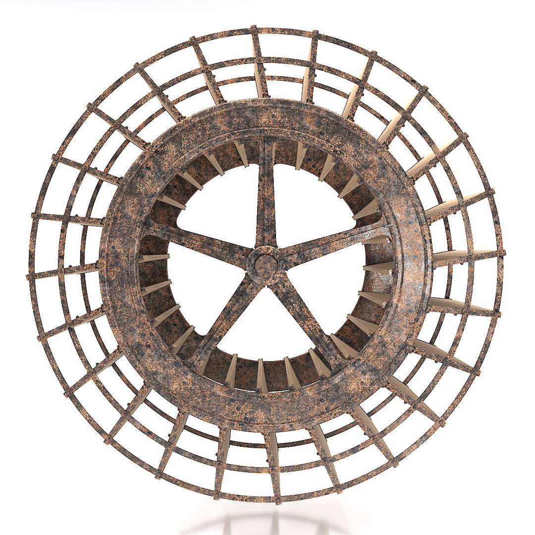 Water wheel 3D model - TurboSquid 1601771