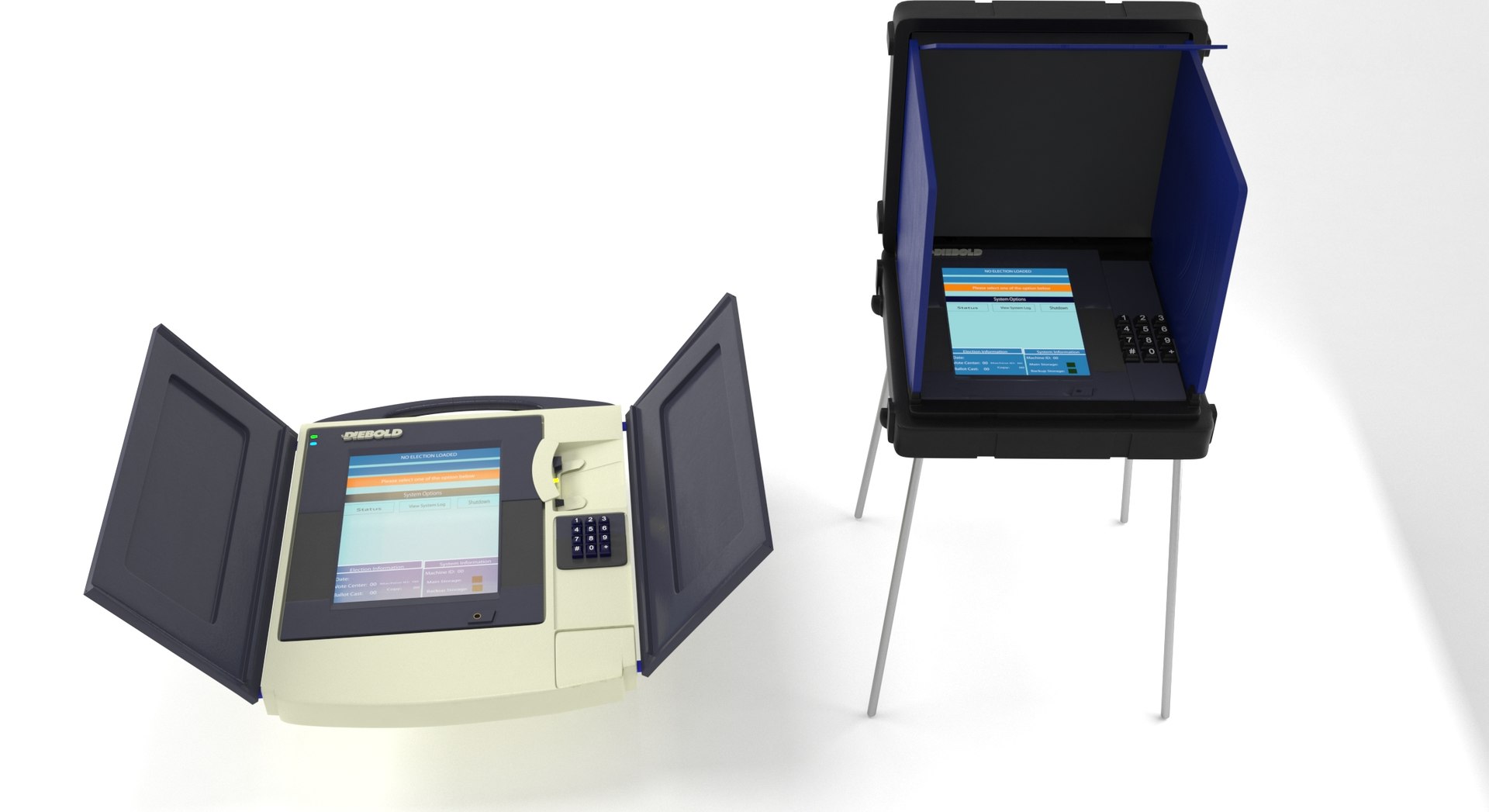 Election voting machine 3D model - TurboSquid 1601869
