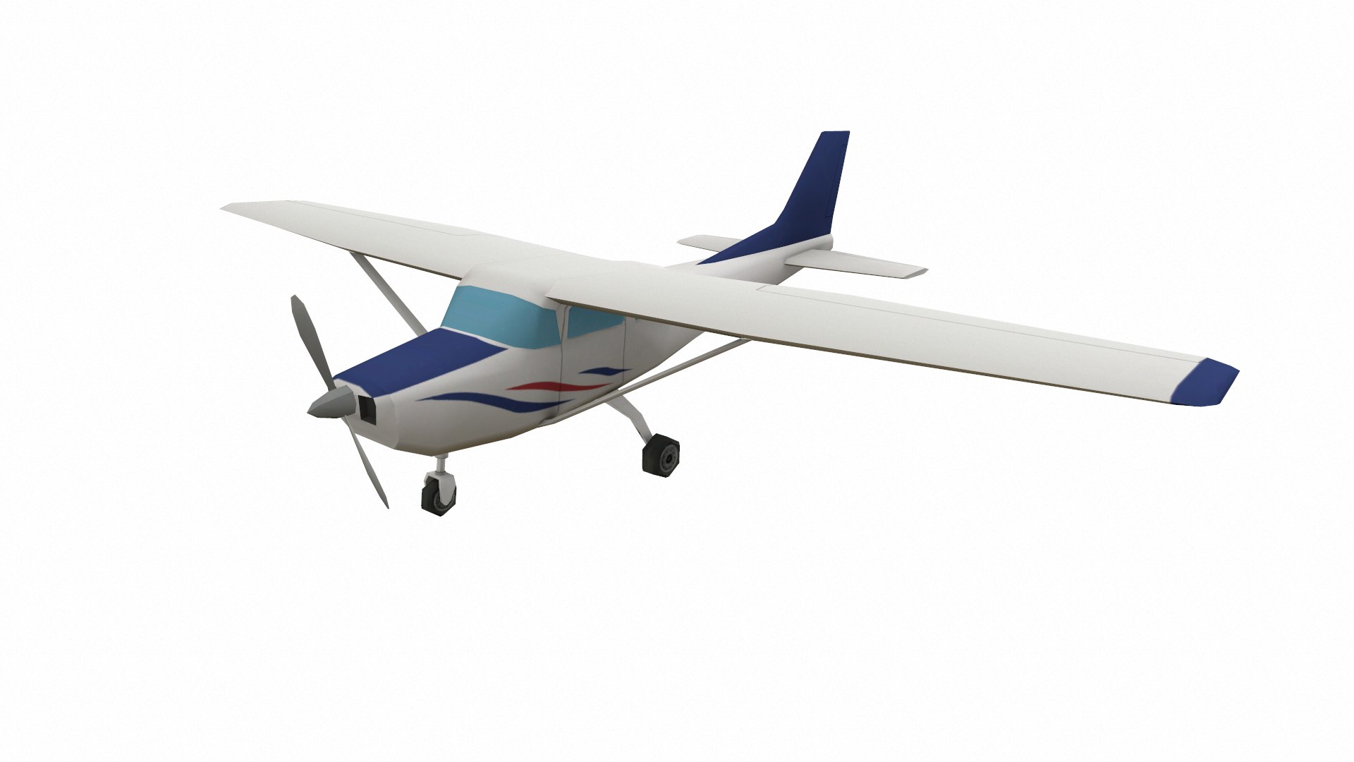 Free 3D airplane low-poly plane - TurboSquid 1601885