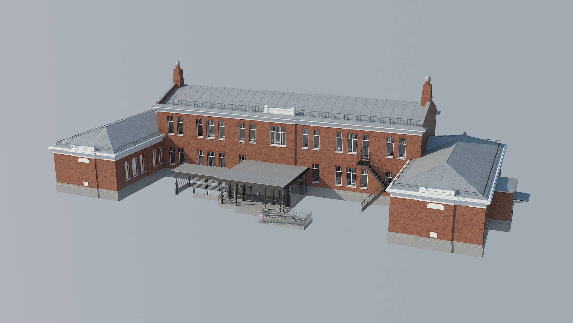 3D hospital building - TurboSquid 1602023