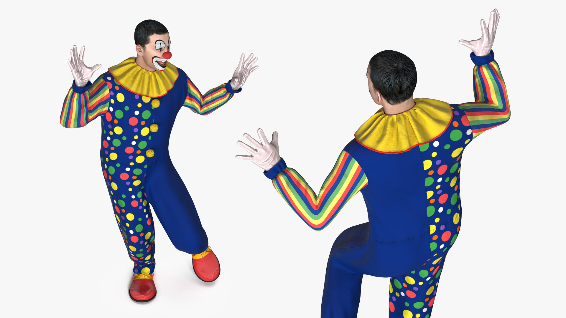 Funny clown dancing pose 3D model - TurboSquid 1602230