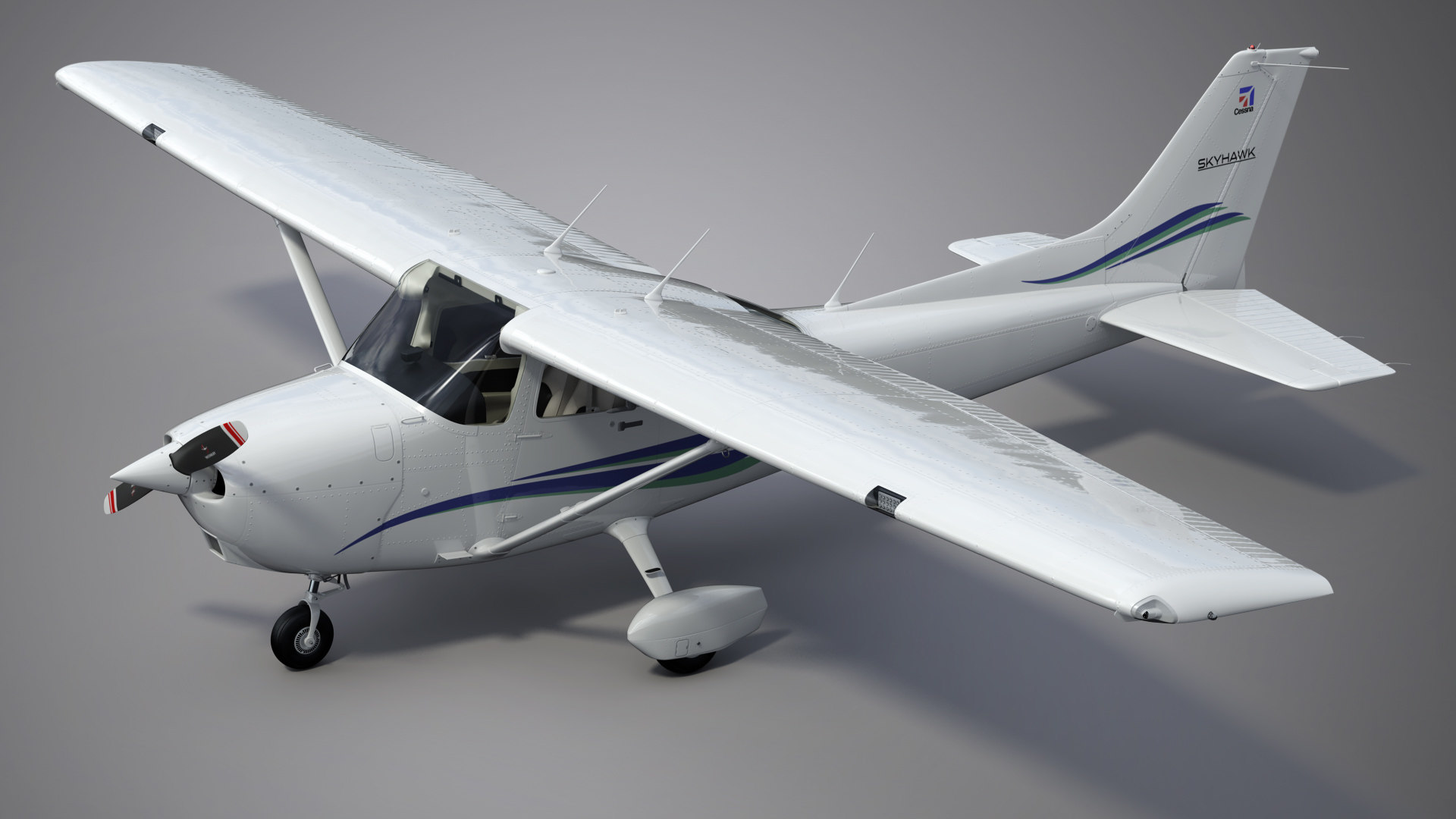 3D cessna skyhawk 172 model - TurboSquid 1602626