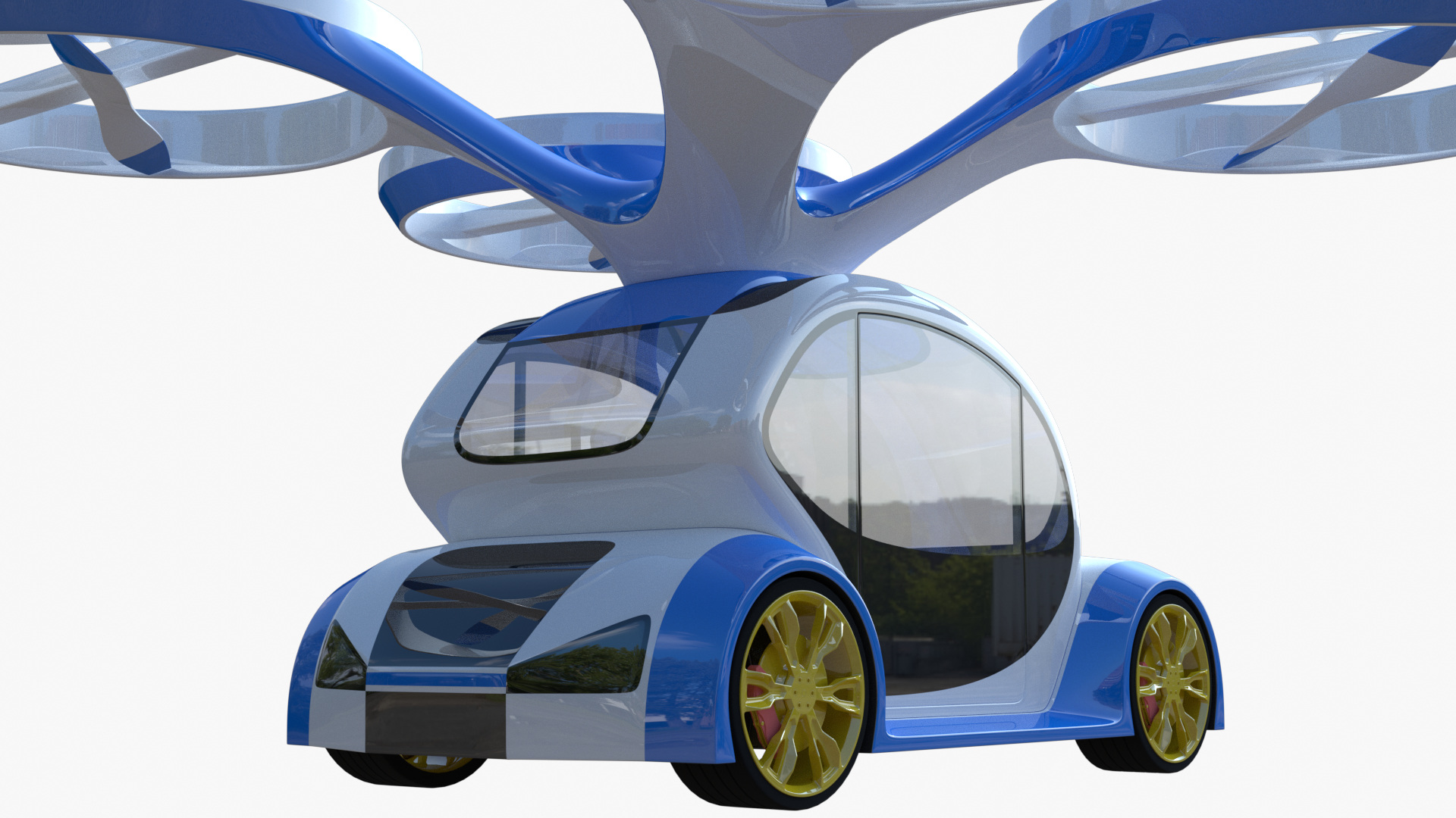 3D hybrid drone car - TurboSquid 1602619