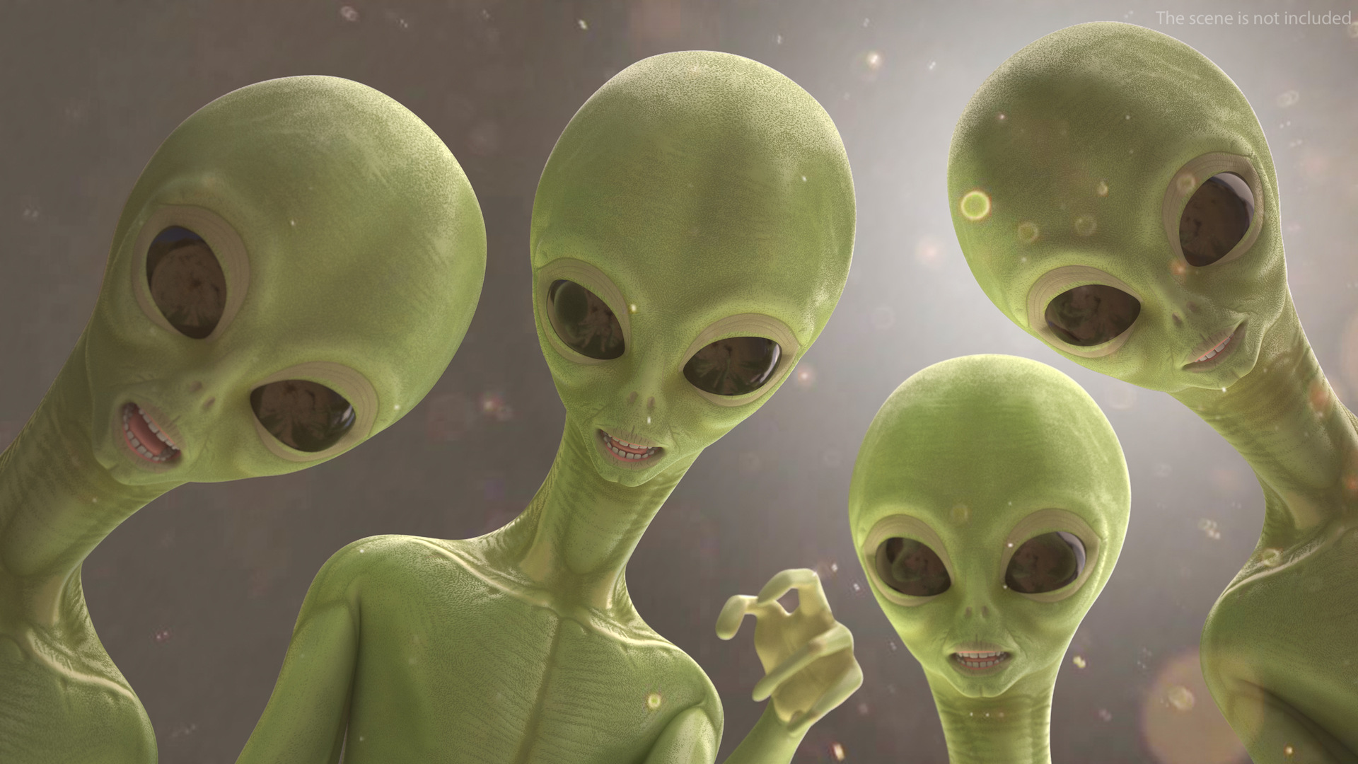 modelo 3d Alien de dibujos animados aparejado para Cinema 4D ...