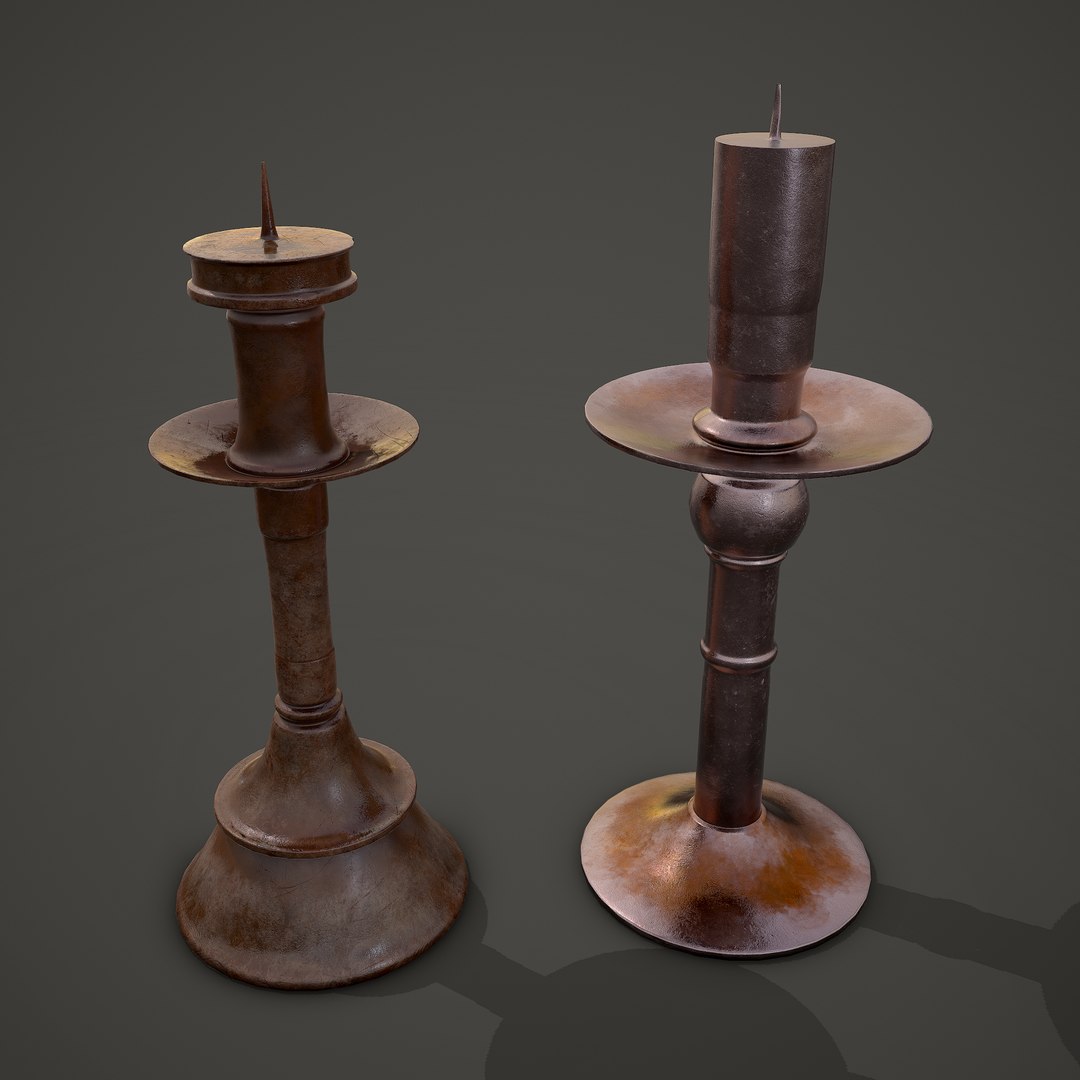 Medieval candle holder 3D model - TurboSquid 1603141