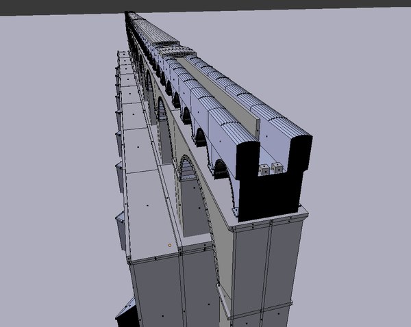 3D aqueduct pont du gard model - TurboSquid 1602934