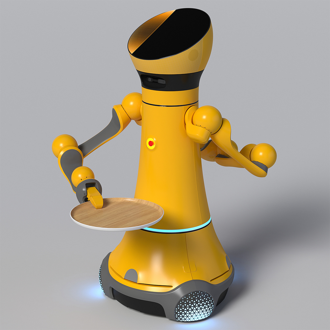 Serviceroboter mit Holztablett 3D-Modell - TurboSquid 1603221