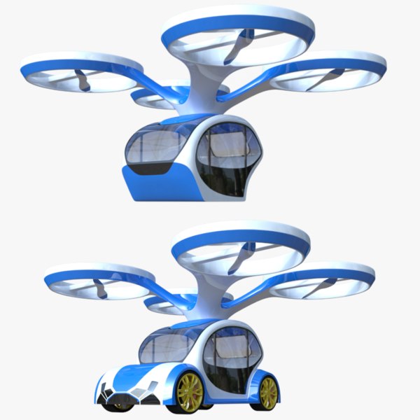 3D hybrid drone car - TurboSquid 1602619
