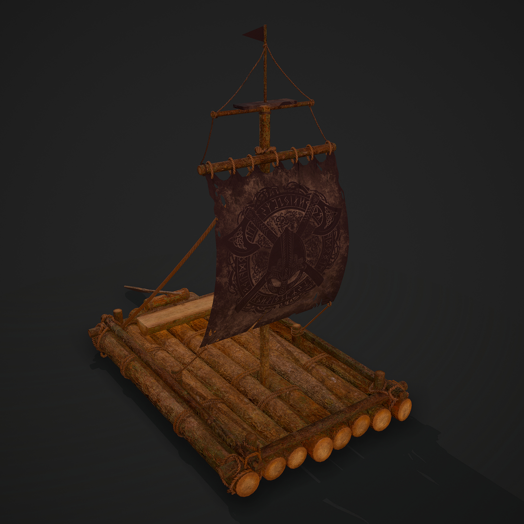 modèle 3D de Medieval Raft - TurboSquid 1603173