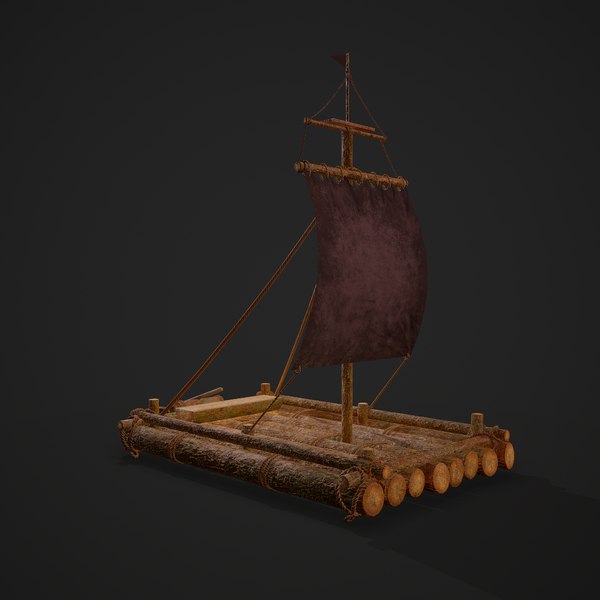3D medieval raft - TurboSquid 1603173