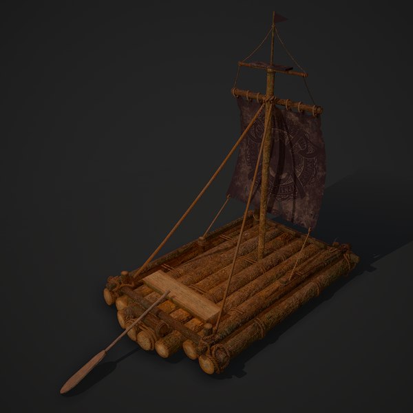3D medieval raft - TurboSquid 1603173