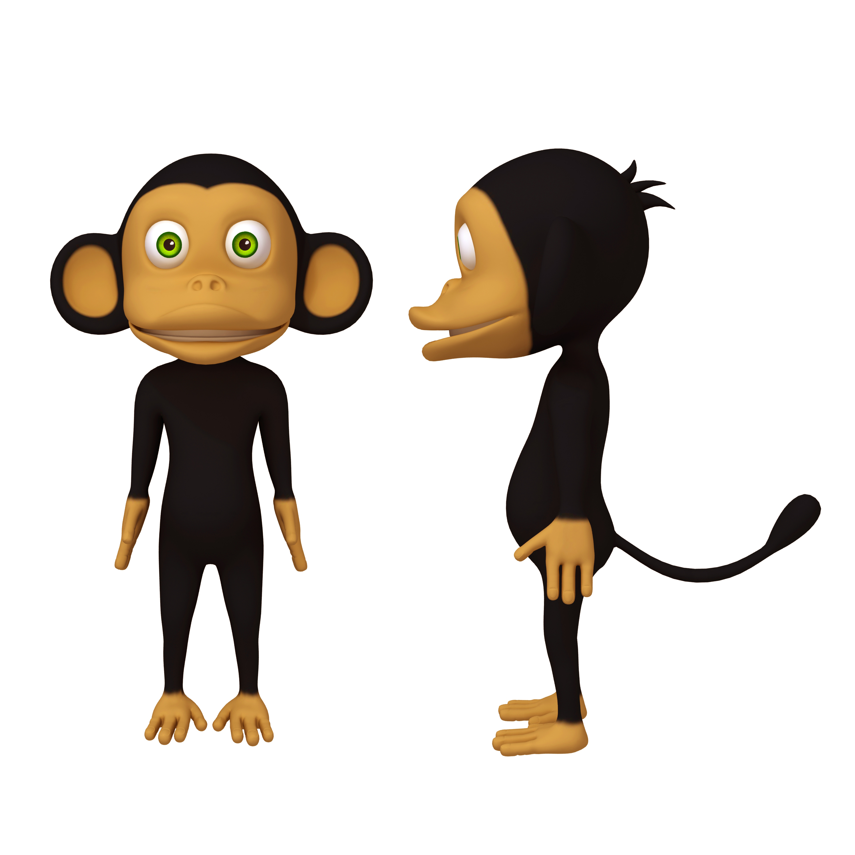 Monkey cartoon 3D - TurboSquid 1603252