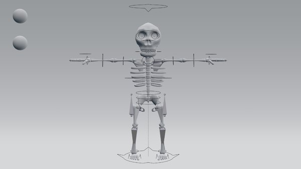 Rigged cartoon skeleton model - TurboSquid 1603326
