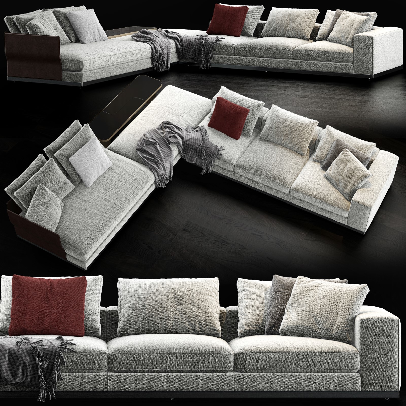Minotti west sofa model - TurboSquid 1603906