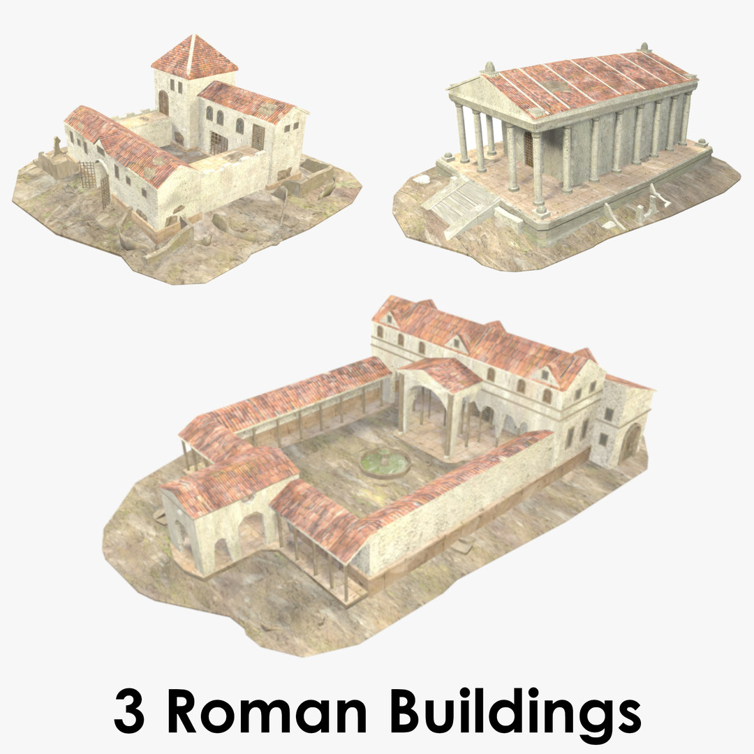 3D - roman buildings model - TurboSquid 1600537