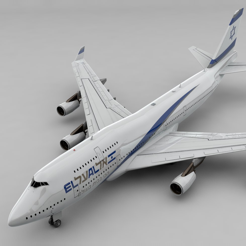 3D boeing 747 el al model - TurboSquid 1603489