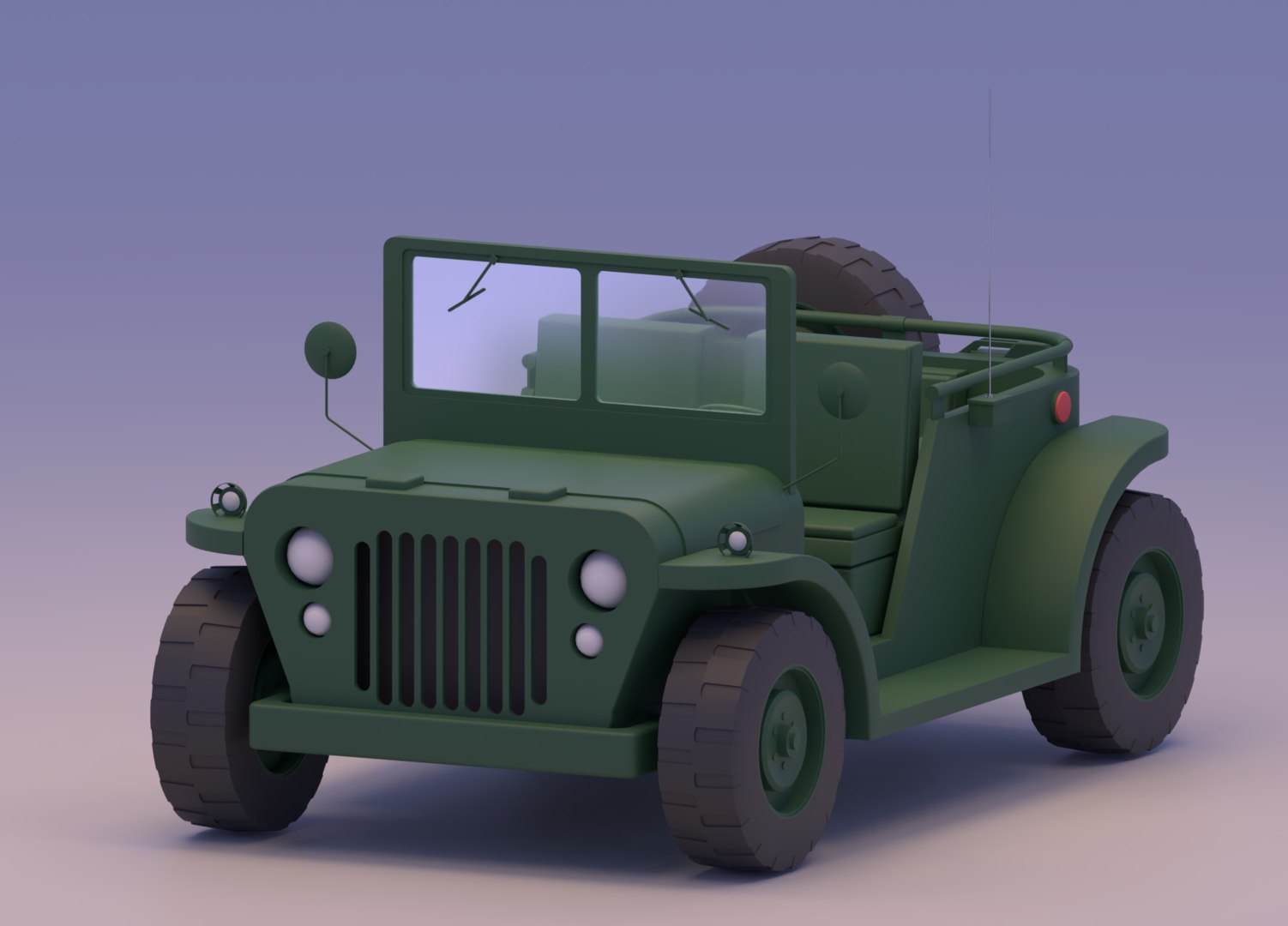Cartoon Military Jeep Willys Model 3D - TurboSquid 1603641