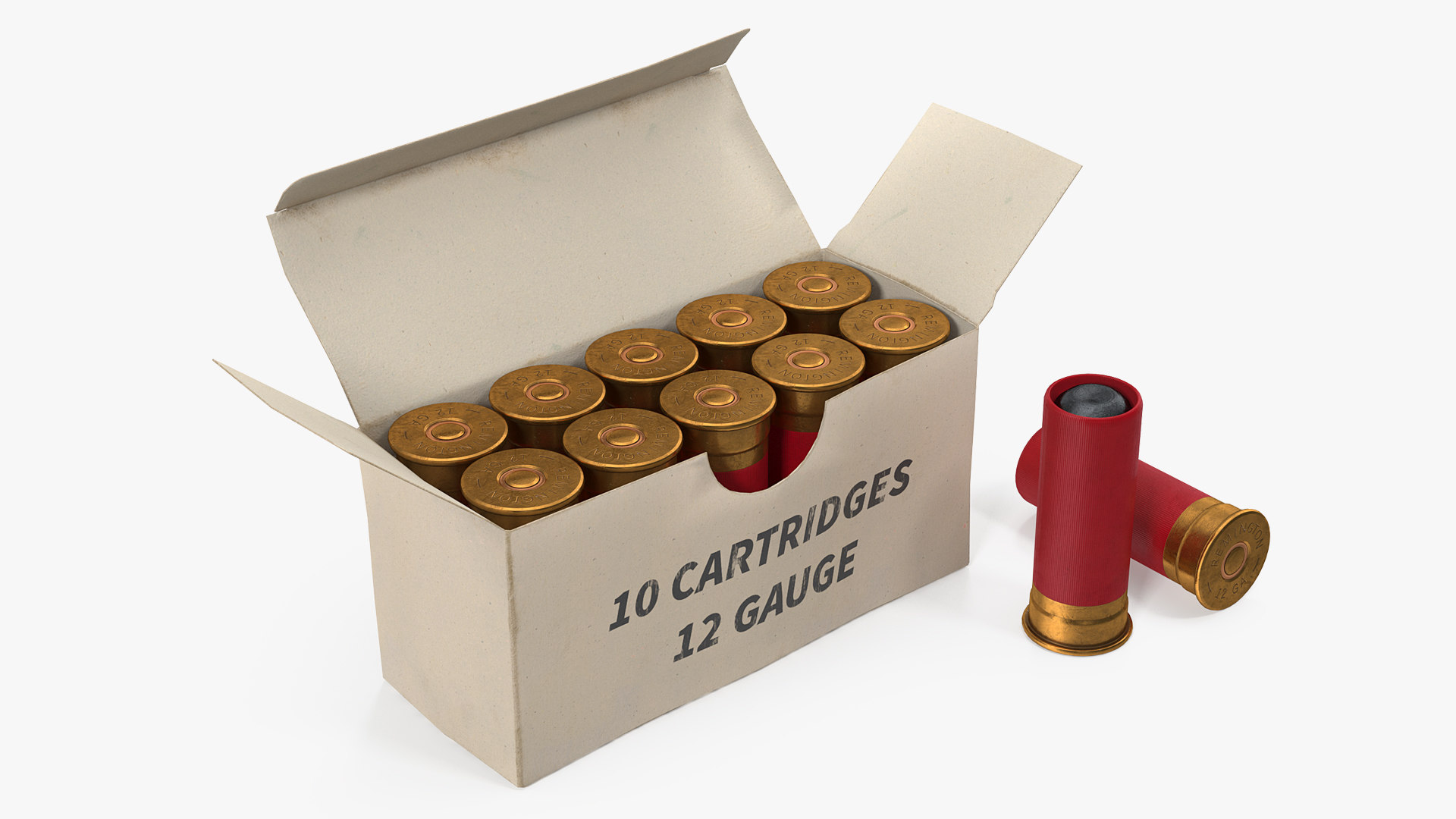 3D box 12 gauge shotgun shells model - TurboSquid 1603937